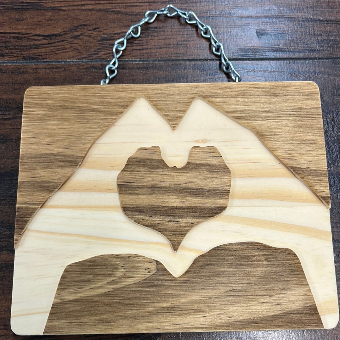 Heart Wooden Sign – SewChy Designs and More LLC